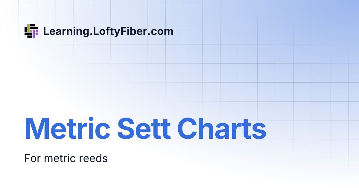 Metric Sett Charts | Learning.LoftyFiber.com